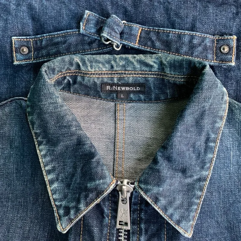 Paul Smith Men's Navy & Blue Denim Jacket - Preloved Paul Smith Men's Navy & Blue Denim Jacket - Preloved