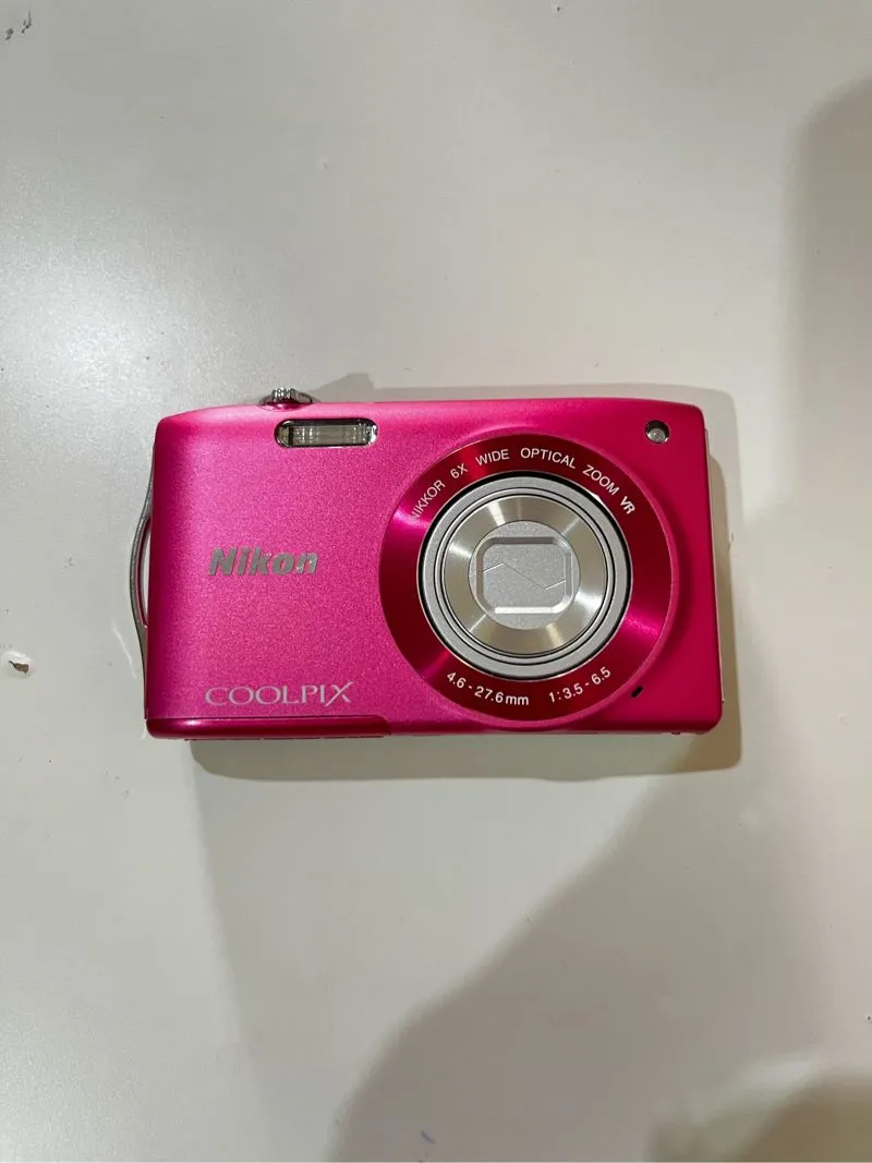 nikon camera red clock